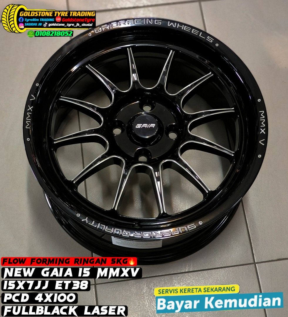 NEW GAIA RACING WHEEL 15 (Ansuran bulanan ), Auto Accessories on Carousell
