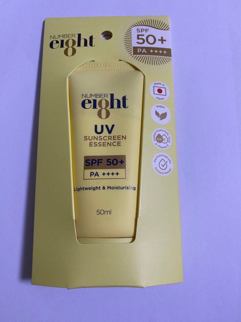 NUMBER eI8ht UV Sunscreen Essence Spf50+ Pa++++ 50ml Made in Japan Exp ...