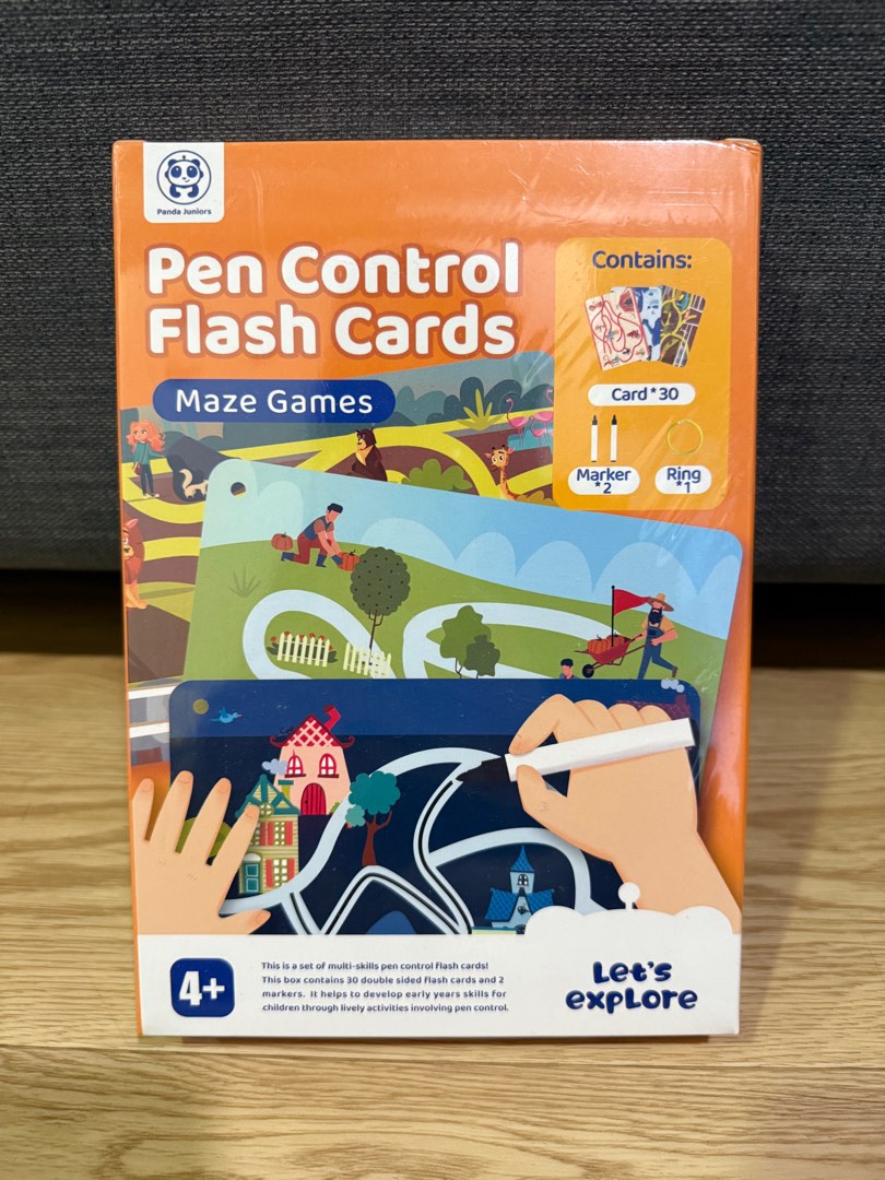 Panda Junior Flash Cards - Pen Control for Children Age 3-5 | Wipe ...