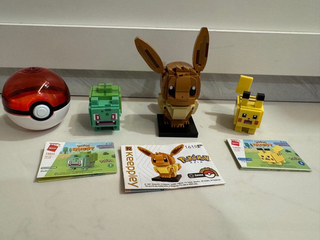 Pokemon keeppley/qman "lego" set - Pikachu bulbasaur eevee pokeball ...
