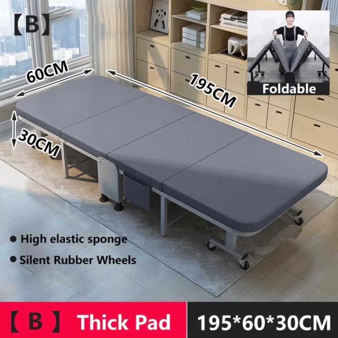 Premium Sturdy Folding Bed With Wheels | Movable Portable Foldable ...