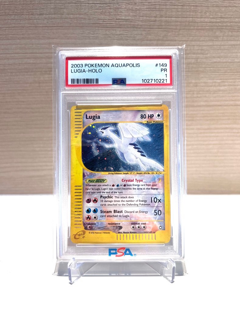 PSA 1 Lugia (Crystal) 149/147 Aquapolis Holo Rare Vintage Pokemon Card ...