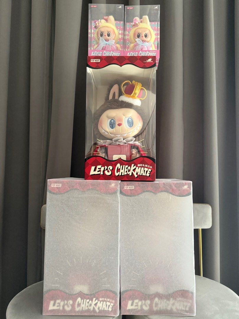 Ready stock set of 2 authentic Popmart Labubu let’s checkmate Valentine ...