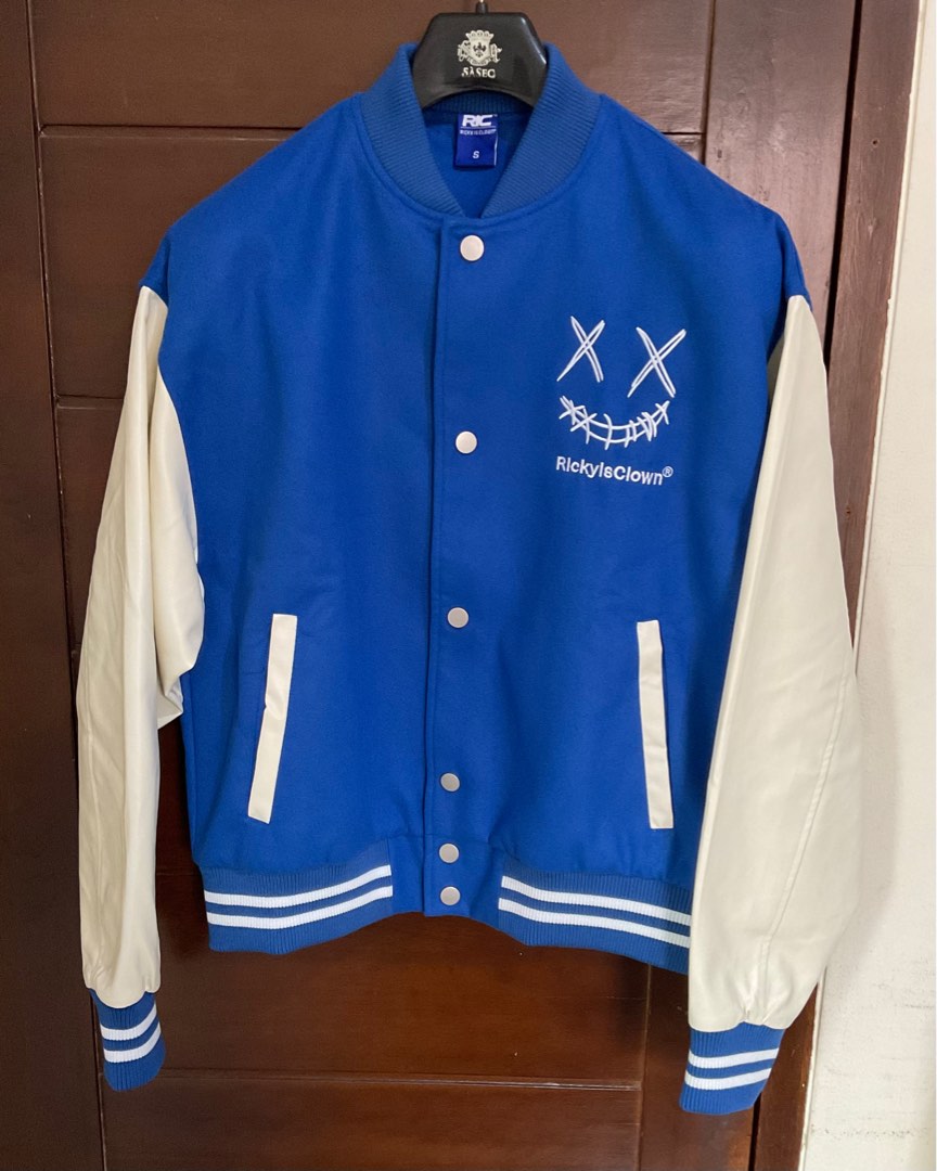 RIC (RICKY IS CLOWN) ORIGINAL Varsity Jacket Oversize, Fesyen Pria ...