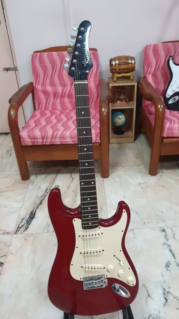 Samick Strat Stratocaster 1984 Candy Apple Red MIJ Electric Guitar Matsumoku Custom, Hobbies ...
