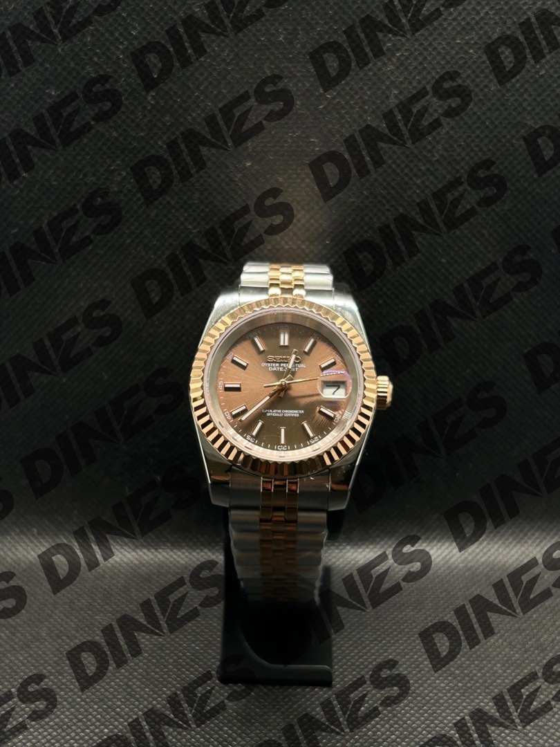 SEIKO TWO-TONE ROSEGOLD CHOCO DATEJUST MOD, Men's Fashion, Watches ...