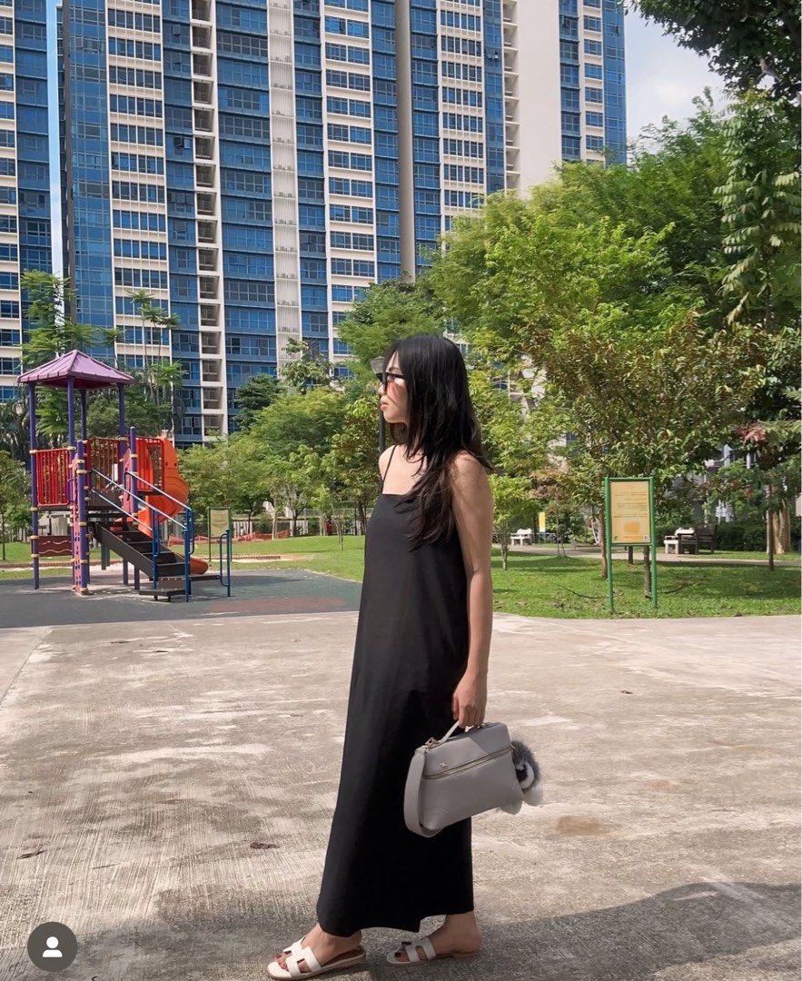 Shu Shi Basic Linen Dress in Black, Women's Fashion, Dresses & Sets, Dresses on Carousell