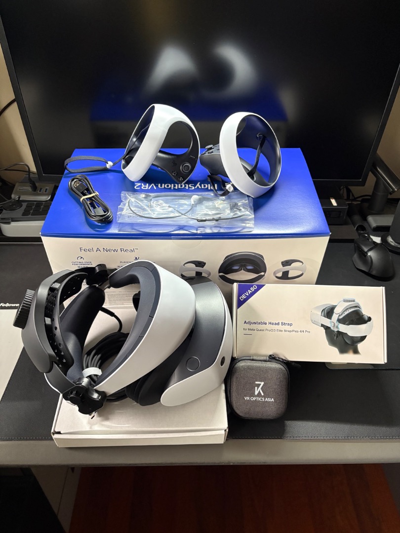 Sony PSVR2 (VR Lens Insert, Devaso Head Strap), Video Gaming, Video ...