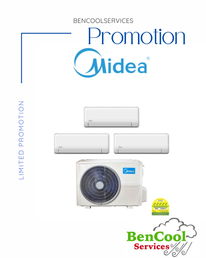 Special Promotion: Midea MAE-3M25E & MSEID-09 Aircon Units, Home ...