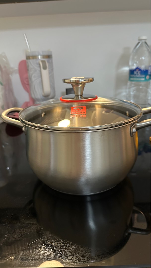 Stainless steel soup/ stew pot (Brand new), Furniture & Home Living ...