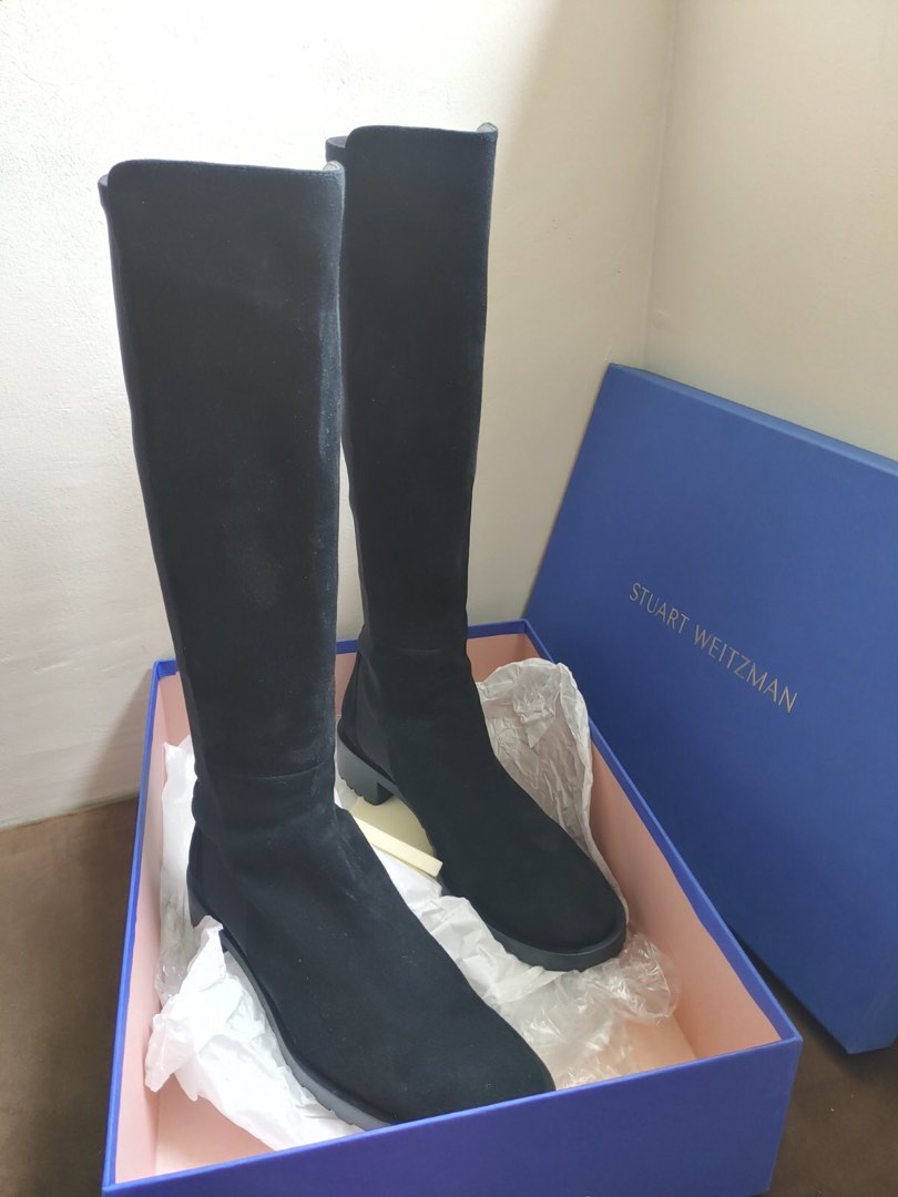 stuart weitzman log sole 50/50 boots, Women's Fashion, Footwear, Boots ...