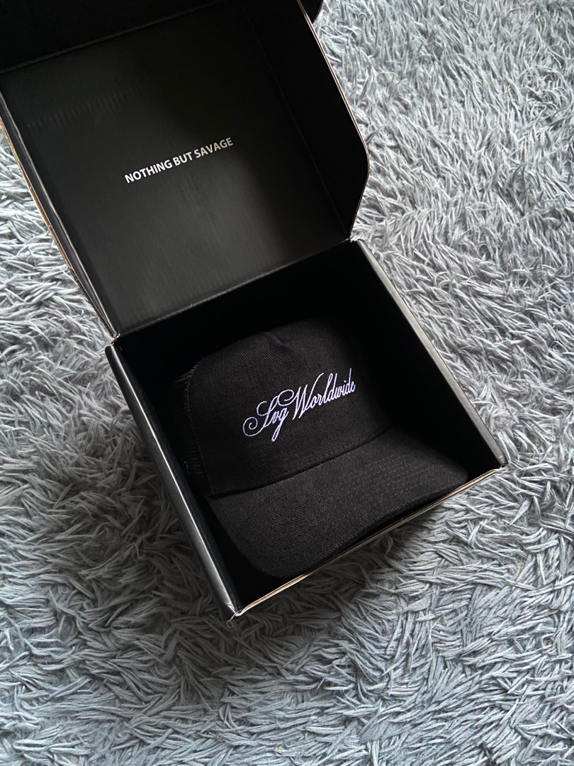 SVG Cursive Trucker Cap Black, Men's Fashion, Watches & Accessories, Cap & Hats on Carousell
