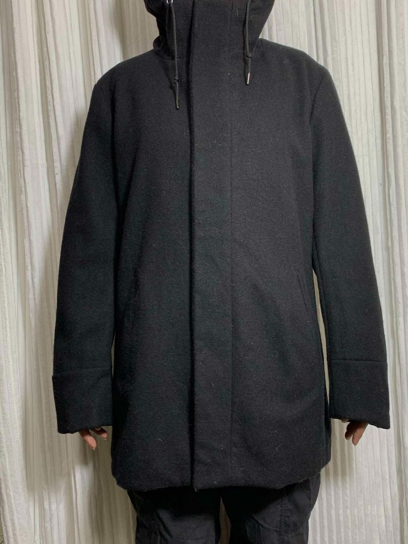 UNIQLO WOOL COLLECTION MEN'S COAT WITH HOOD (Full inner lining), Men's ...