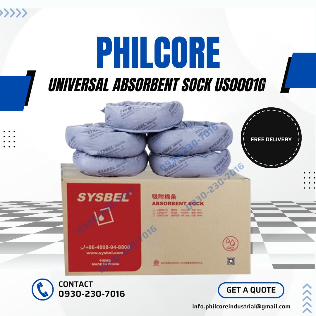 Universal Absorbent Sock Us0001g, Spill containment sock, Absorbent ...