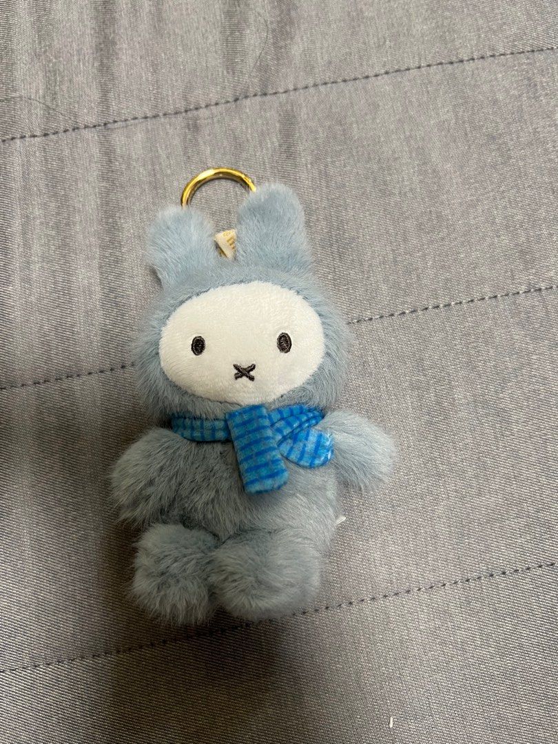 Authentic MIFFY X VIPO plush blind box soft toy keychain macaroon series bear rabbit (BLUE ...
