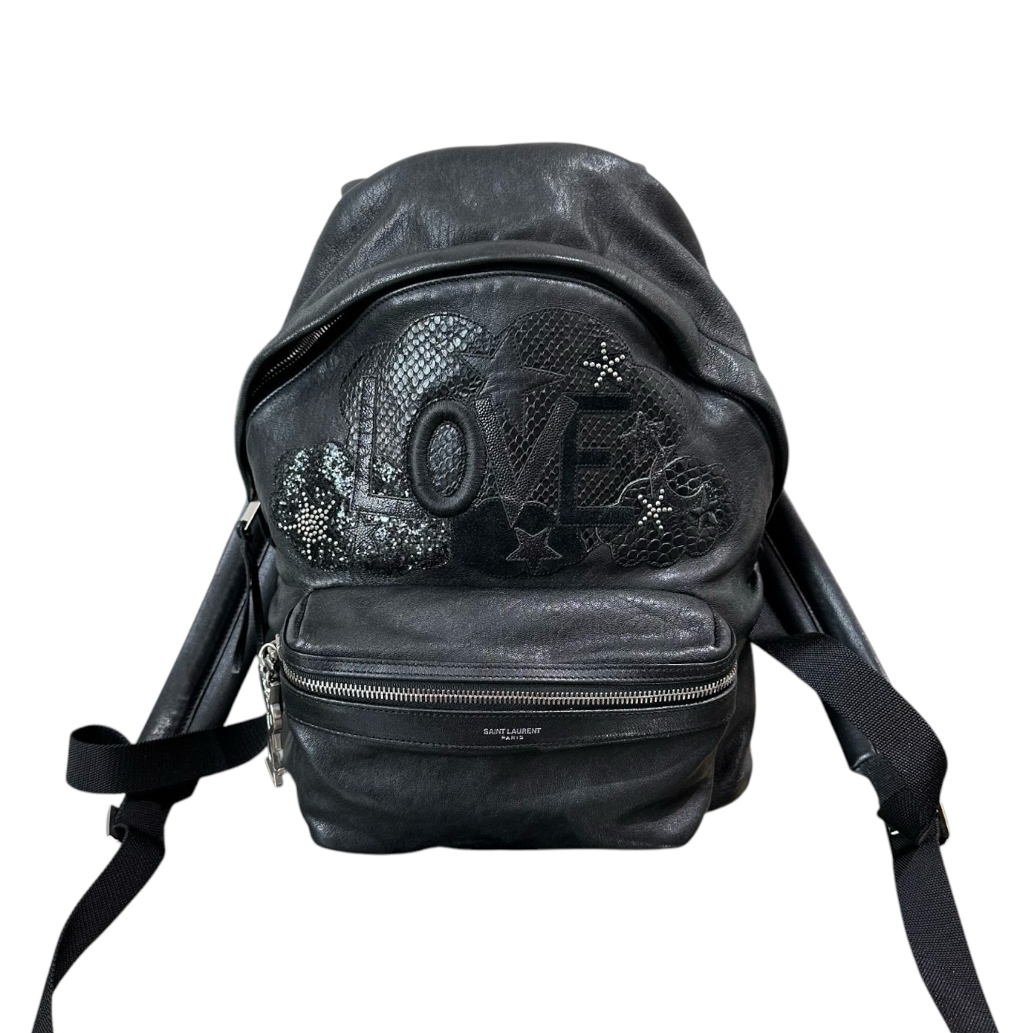 YSL Saint Laurent Love Patch Backpack in Black, Luxury, Bags & Wallets ...