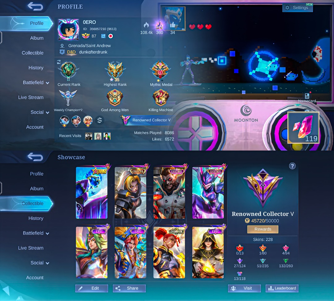 228 Skins MAX EMBLEM MAX HERO | KOF KARINA | KARRIE LUCKYBOX | ROGER ...