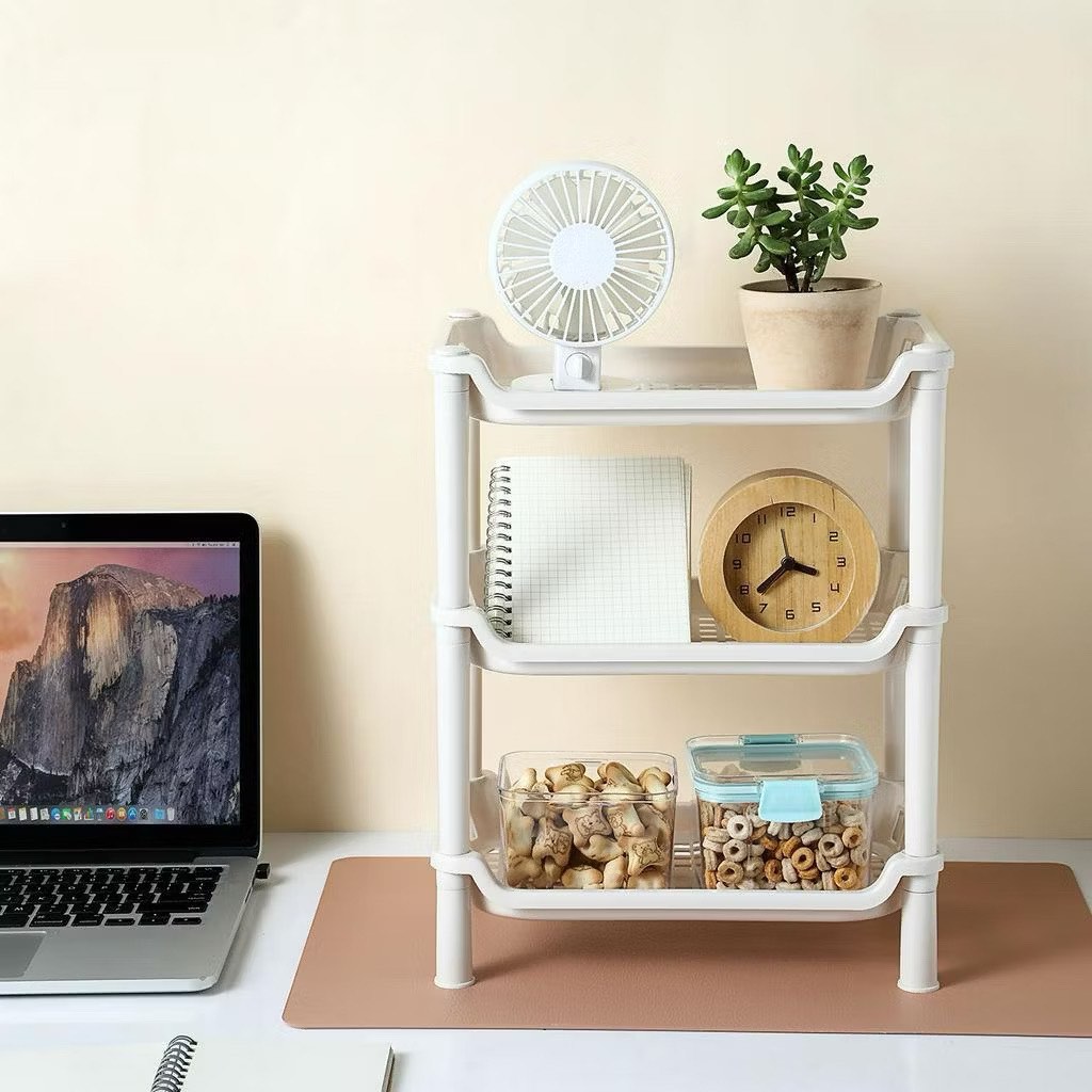 3 Tier Triangle Corner Shelf Triangle Shelf Storage, Plastic Rack Rak ...