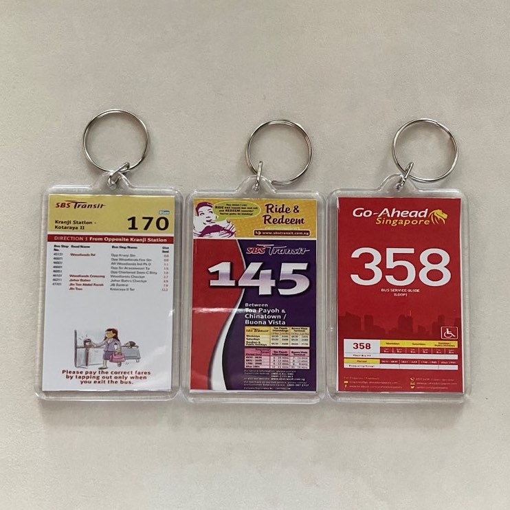 [ ⚠️ IMPROVED PRODUCT ⚠️] v2.0 Customisable Bus Guide Keychains for SBS ...