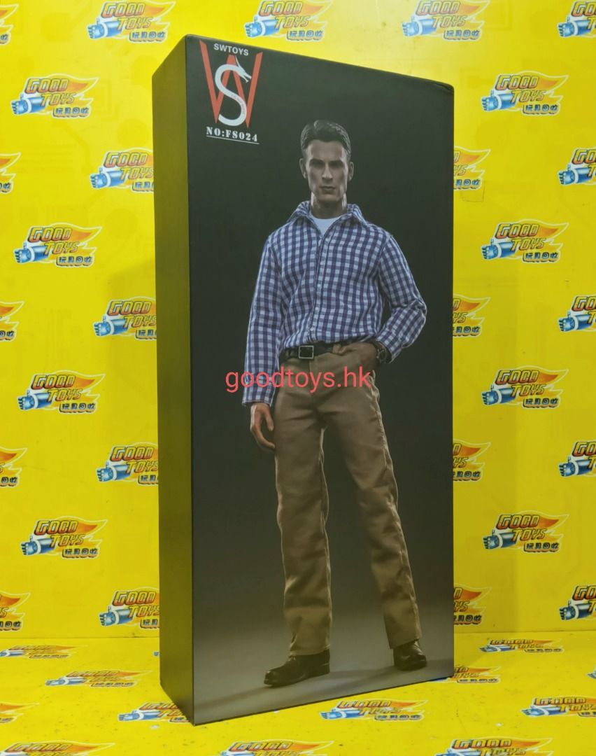 中古已開封 SWTOYS 1/6 12吋 FS024 STEVE ROGERS LOOK ALIKE 疑似 美國隊長 史蒂夫 羅傑斯 便服 ...