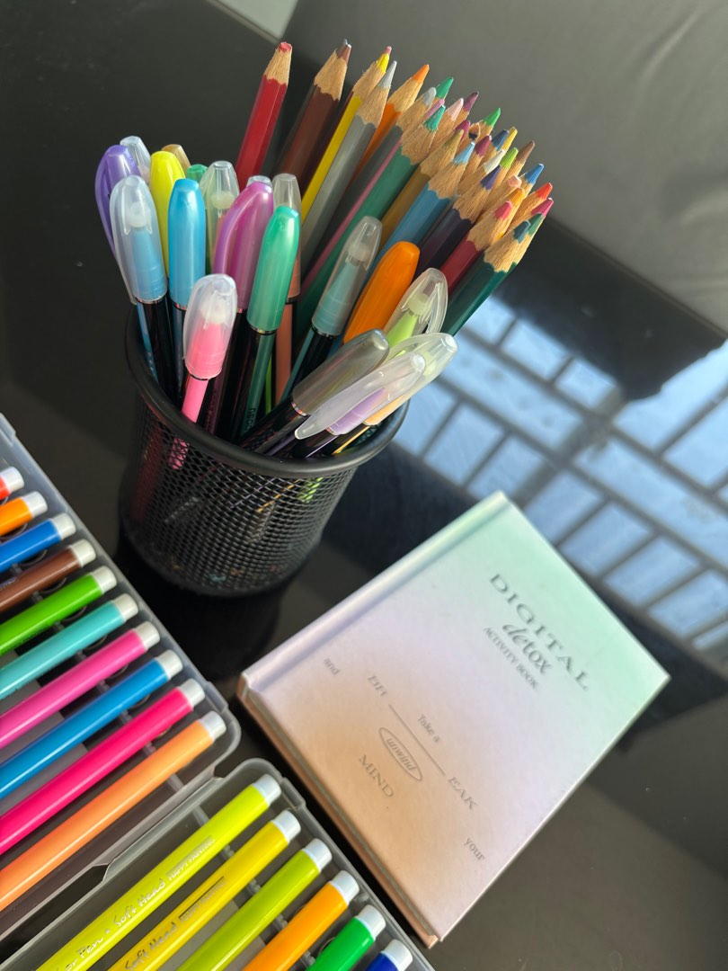 Take All Adult coloring book, color pens and clay, Hobbies & Toys ...