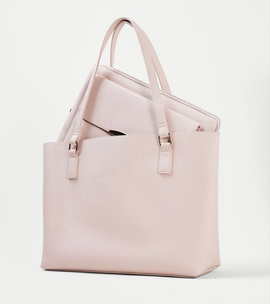 Anko pink tote bag wit laptop/tablet pouch, Women's Fashion, Bags ...