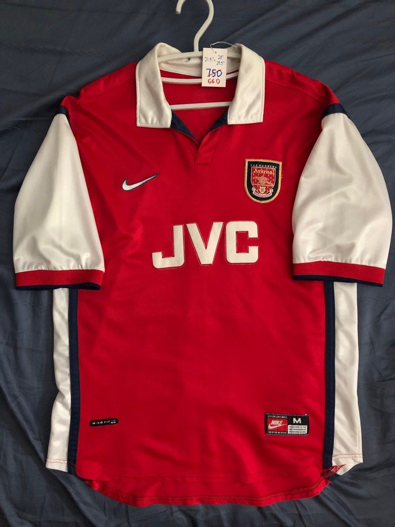 Arsenal 98/99 Home BERGKAMP, Men's Fashion, Activewear on Carousell