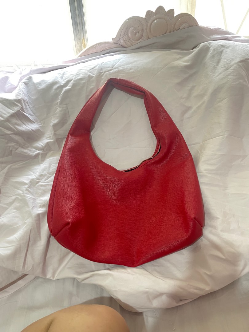 Aztrid Large Hobo Bag - Cherry Red, Women's Fashion, Bags & Wallets ...