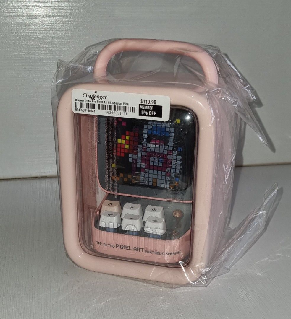BN in wrap Divoom Ditoo Pro Pixel Art Portable Pink Speaker | Valentine ...