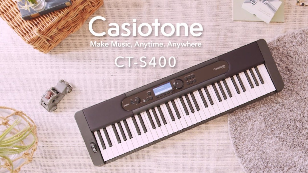 Casio-61Keys Portable Keyboard Include AD-E95100LE Adaptor (CT-S400 ...