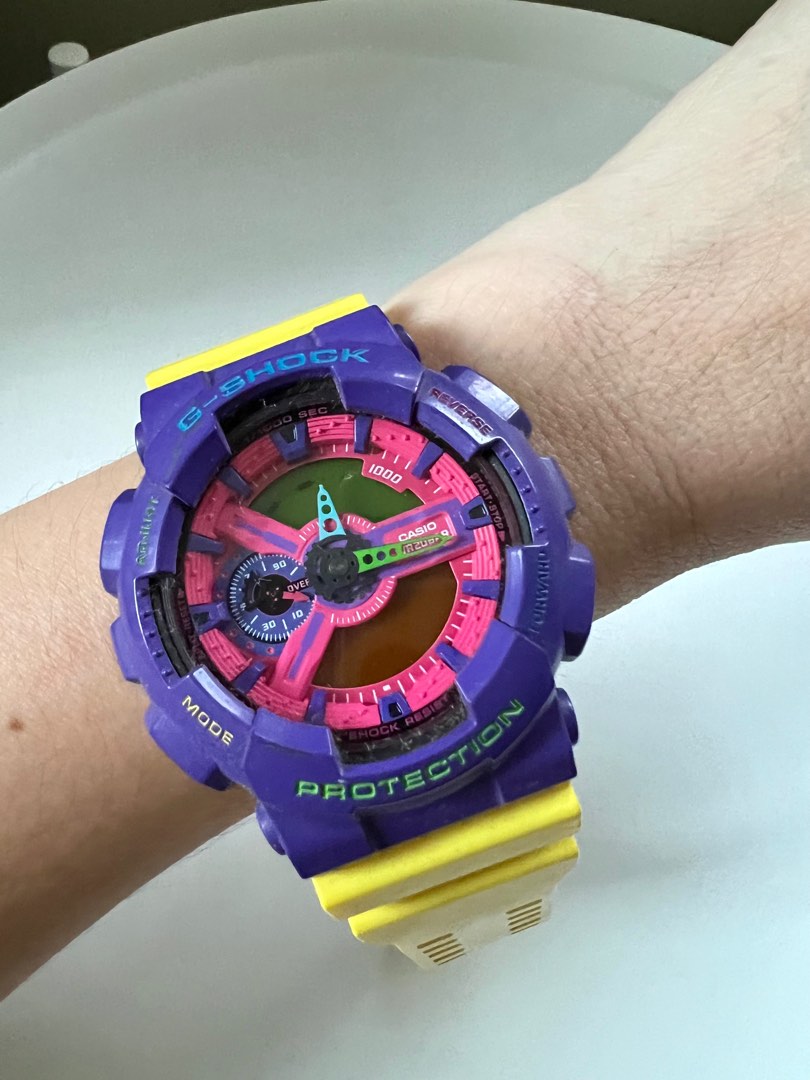 CASIO G-SHOCK HYPER COLORS ANALOG DIGITAL DISPLAY WATCH GA-110HC-6A ...