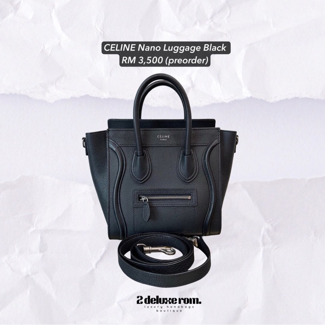 CELINE Nano Luggage Black | FIXED PRICE, Luxury, Bags & Wallets on Carousell
