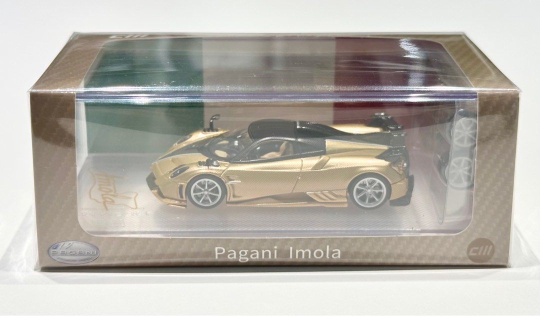 CM Model 1/64 Pagani Imola Carbon Gold - Free Delivery for order above ...