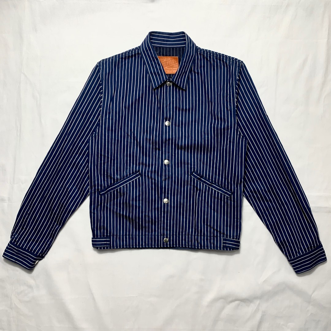 Convoy Funk Co. Pinstripe Denim Jacket, Men's Fashion, Coats, Jackets ...