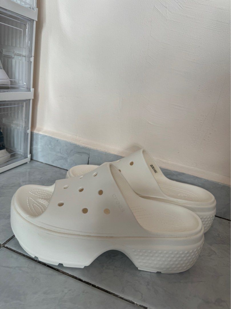 Crocs Stomp slide series, Women's Fashion, Footwear, Sandals on Carousell