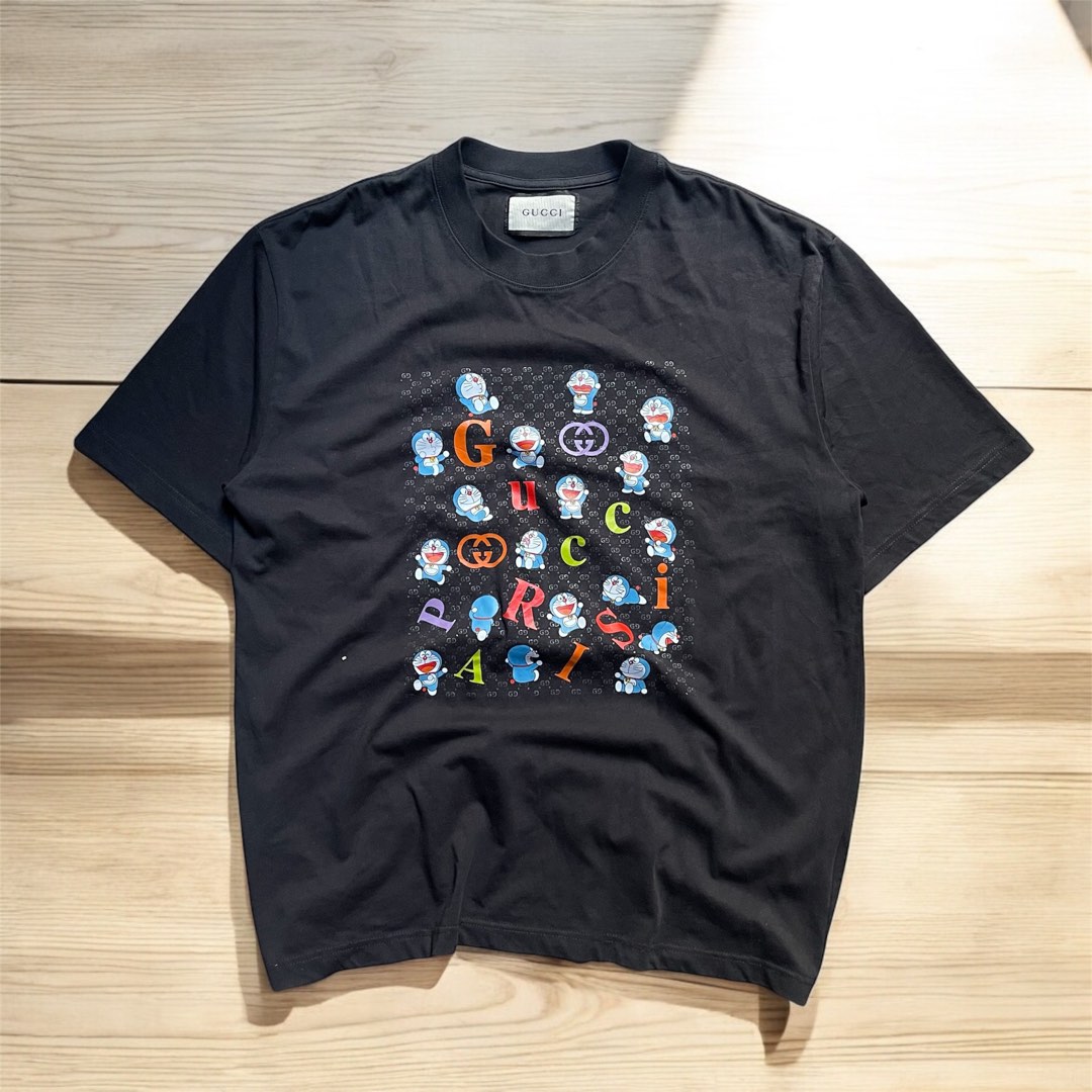DORAEMON X GUCCI T-SHIRT, Men's Fashion, Tops & Sets, Tshirts & Polo ...
