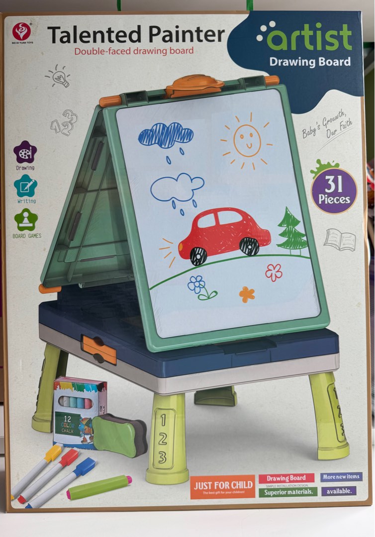 Double-faced drawing board (2 board game included), 興趣及遊戲, 手作＆自家設計, 文具及工藝 - 畫作及印刷品 - Carousell