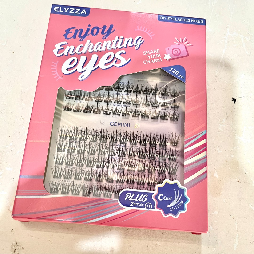 Elyzza Gemini & Crown Eyelash Extension Big Box Set, Beauty & Personal Care, Face, Makeup on ...