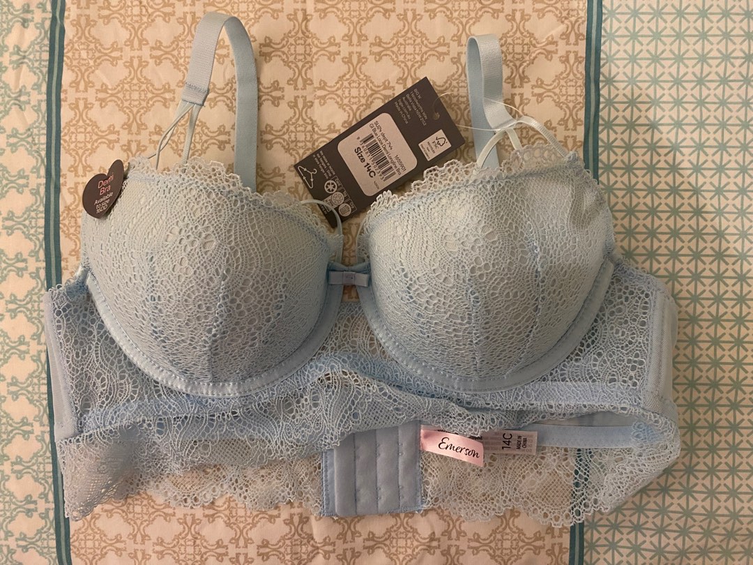 Emerson Women's Lace Demi Bra - Light Blue 14C, Women's Fashion ...