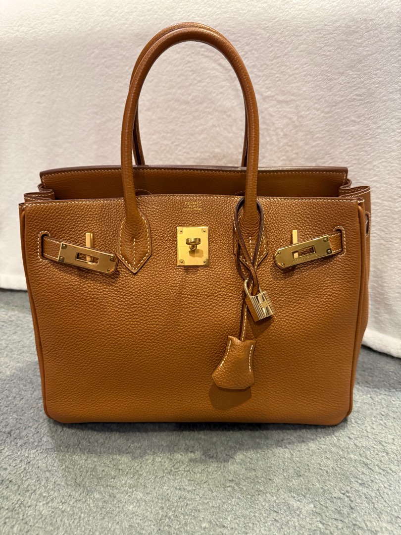 Hermes B30 Gold on Gold, Luxury, Bags & Wallets on Carousell