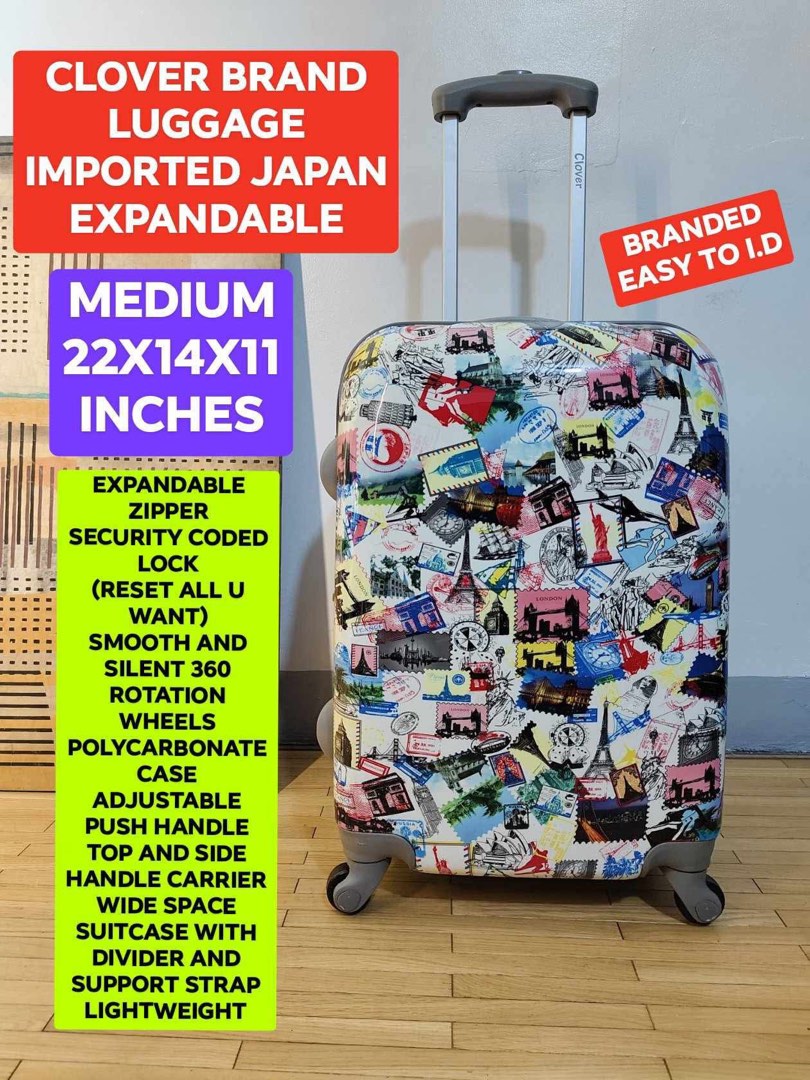 IMPORTED FROM JAPAN CLOVER BRAND LUGGAGE MEDIUM SIZE SPINNER, Hobbies ...