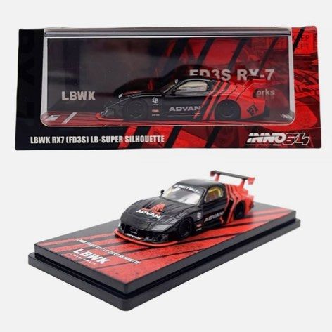 Inno 1:64 LBWK MAZDA RX7 (FD3S) LB-SUPER SILHOUETTE ADVAN IN64-LBWK-RX7 ...