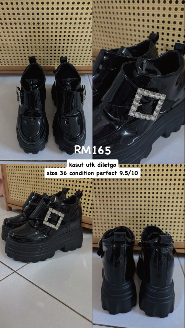 KASUT WEDGE KOREAN STYLE | WEDGE SHOES BOOTS, Women's Fashion, Footwear ...