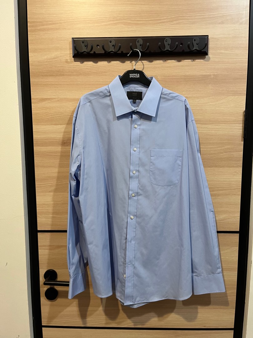 Kemeja M&S (Mark & Spencer), Fesyen Pria, Pakaian , Atasan di Carousell