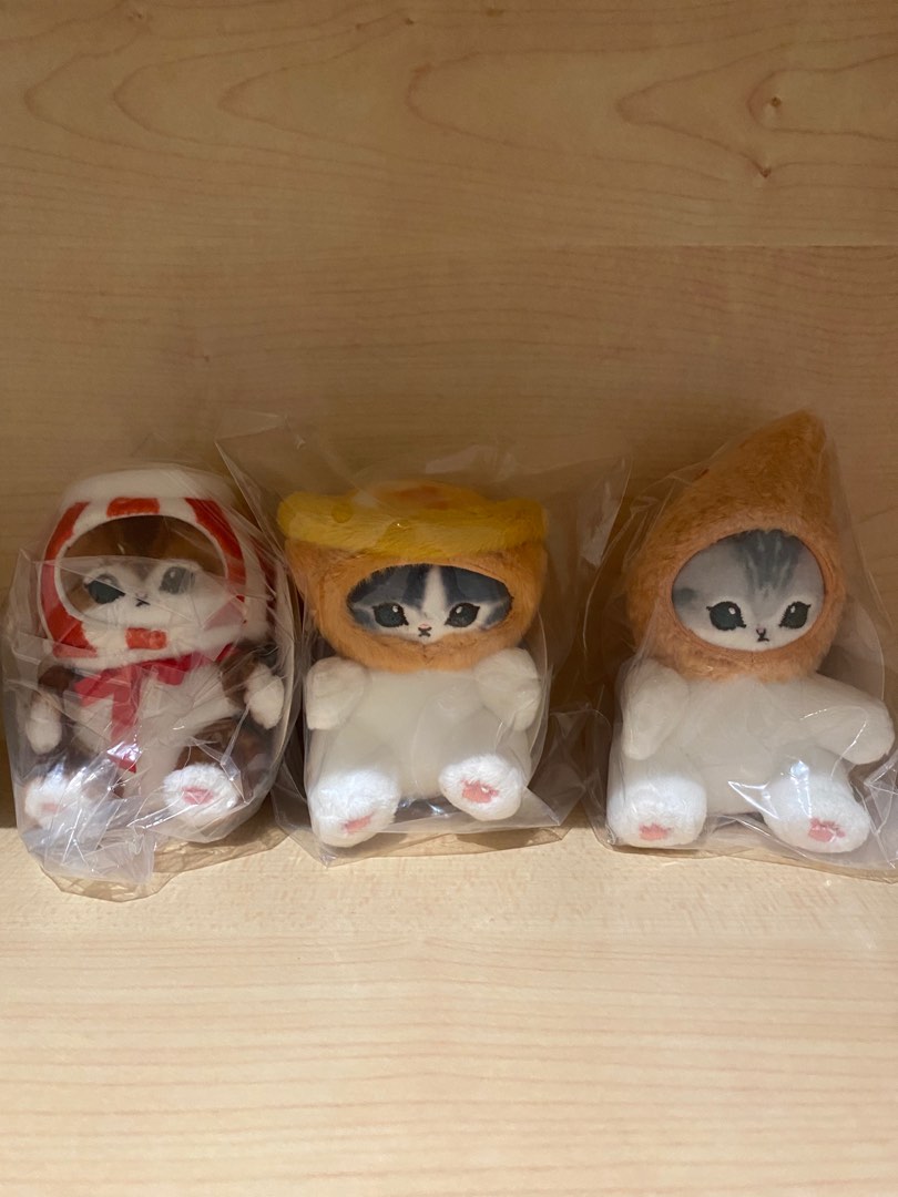 KFC Mofusand Plush KeyChain (Complete set of 3) Bucket / Egg Tart ...