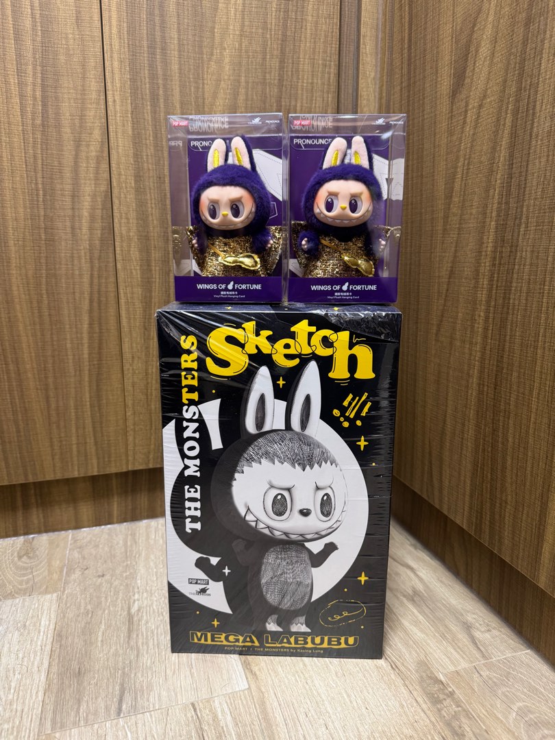 [原價出] Labubu Sketch 400% 素描收藏品 , 興趣及遊戲, 玩具 & 遊戲類 - Carousell