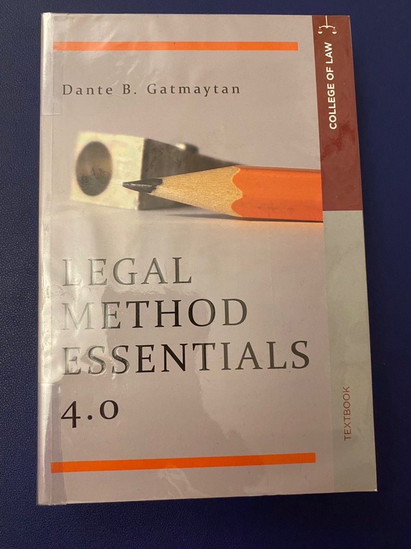 Legal Method Essentials 4.0 by Gatmaytan, Hobbies & Toys, Books ...