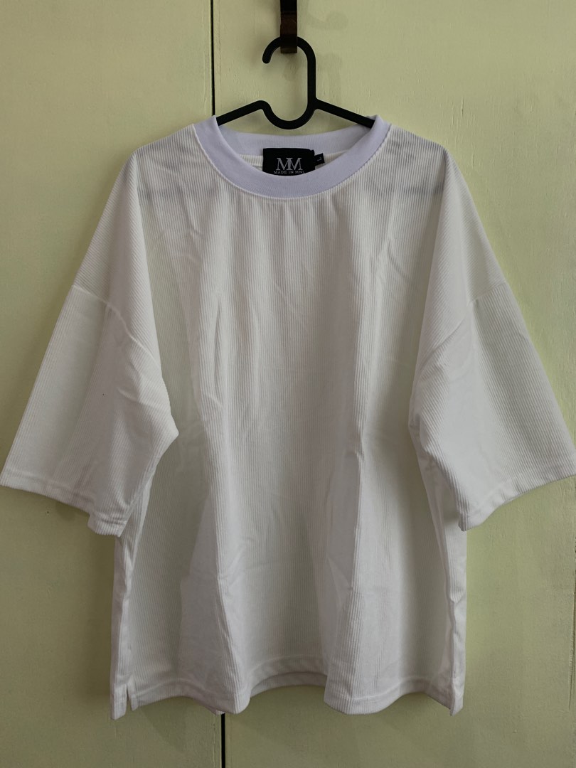 Made in MNL White Corduroy Boxy Crop Oversized Shirt LARGE, Women's ...