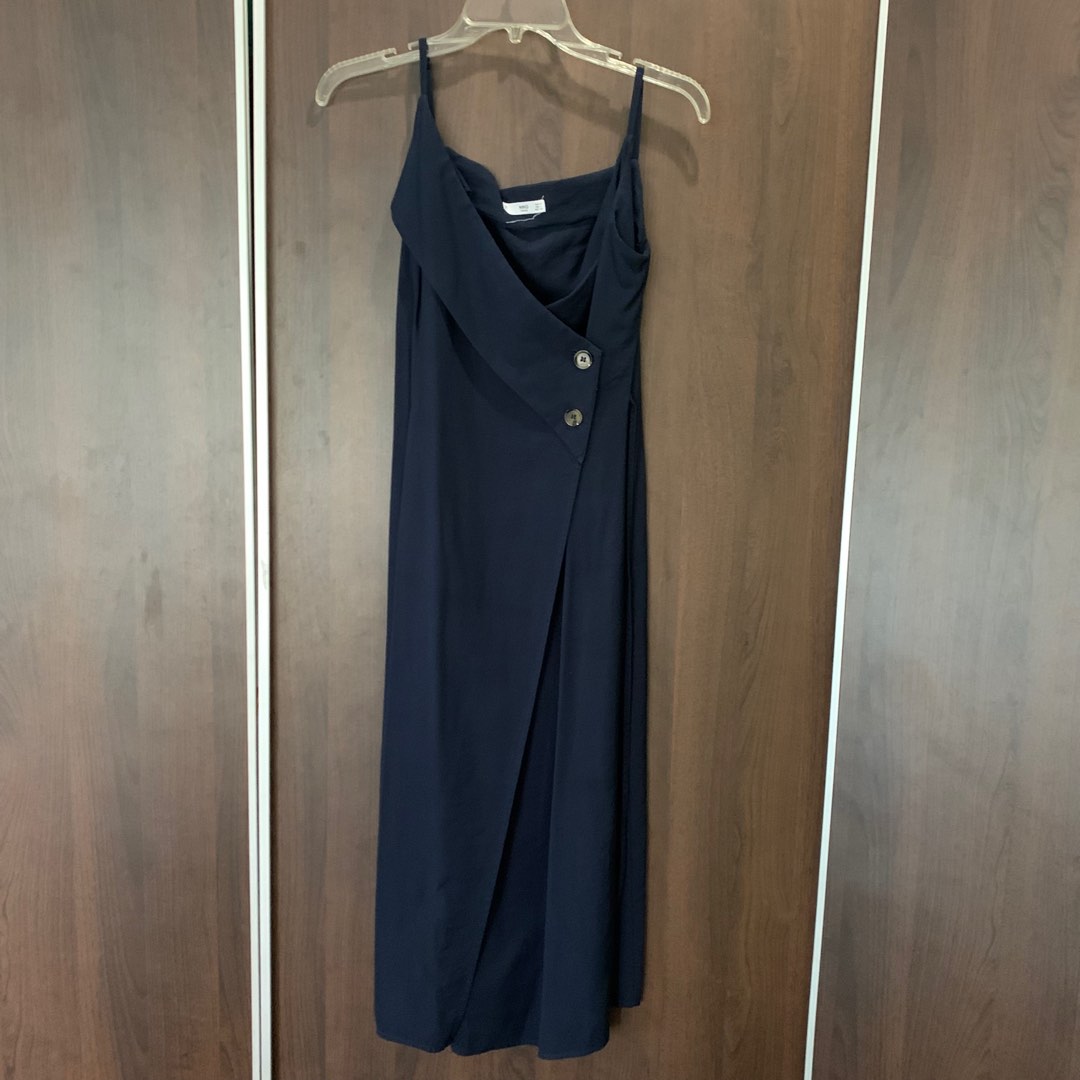 Mango Navy Blue Spag Dress, Women's Fashion, Dresses & Sets, Dresses on ...