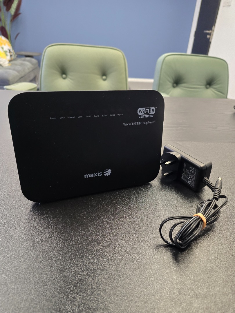Maxis wifi6 fiber router, Computers & Tech, Parts & Accessories ...